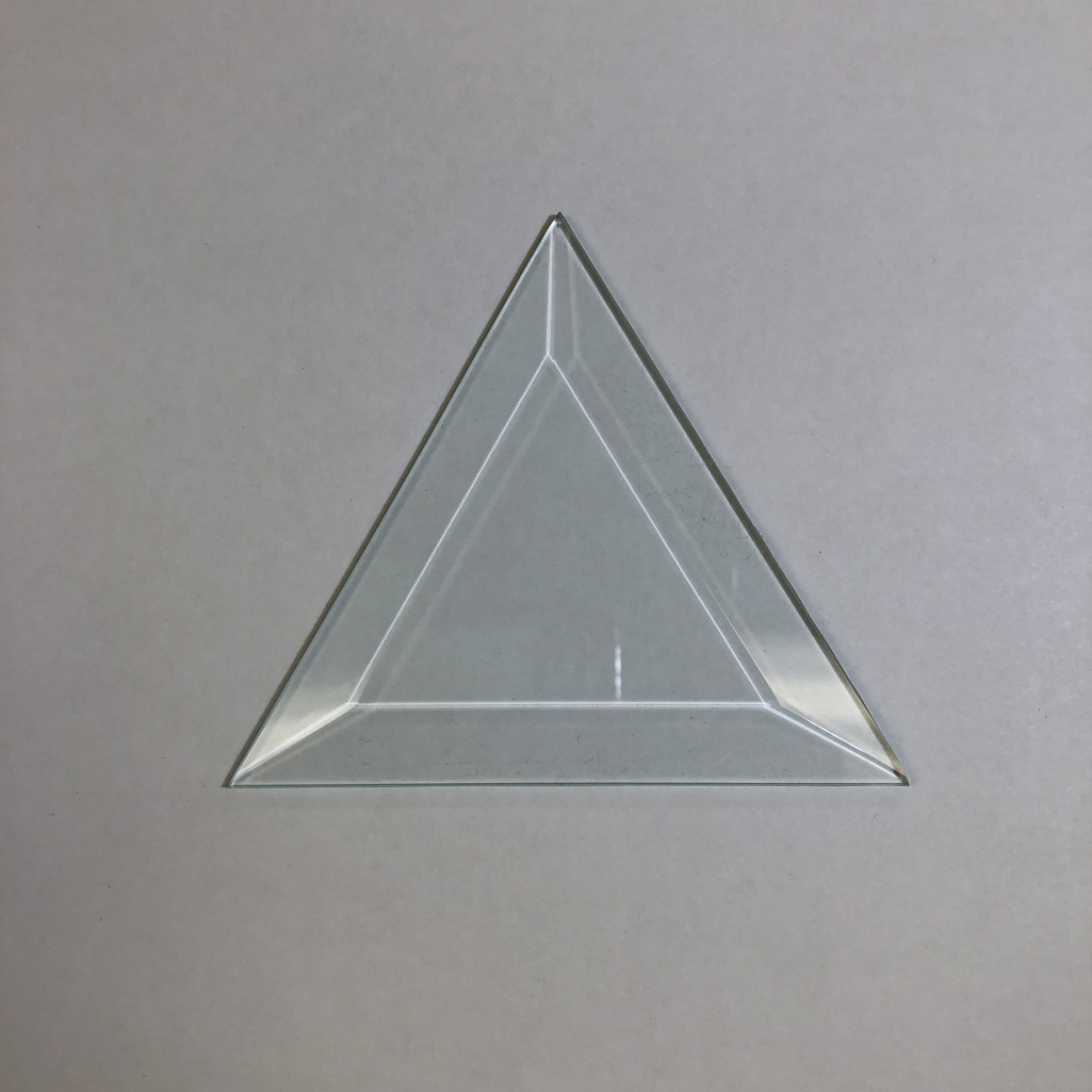 Triangle Bevel Glass 4″ x 4″ x 4″ | Glass House Store