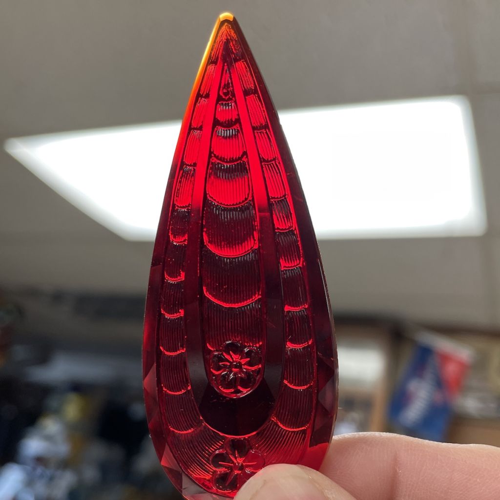 Teardrop Textured Jewel – Red JM7732-10 | Glass House Store