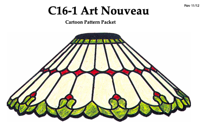 Worden C16-1 Art Nouveau Lamp Pattern | Glass House Store