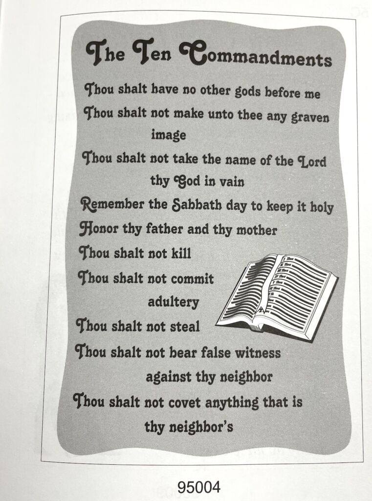 95004CF Ten Commandments Beveled Mirror | Glass House Store