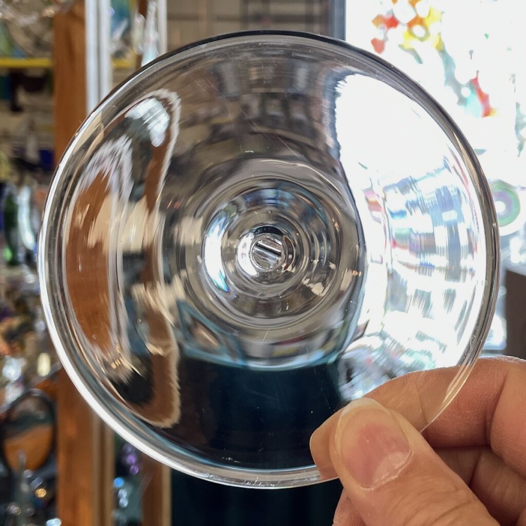 Handblown Glass Rondel 4″ (100mm) Clear – CCR100-01 | Glass House Store