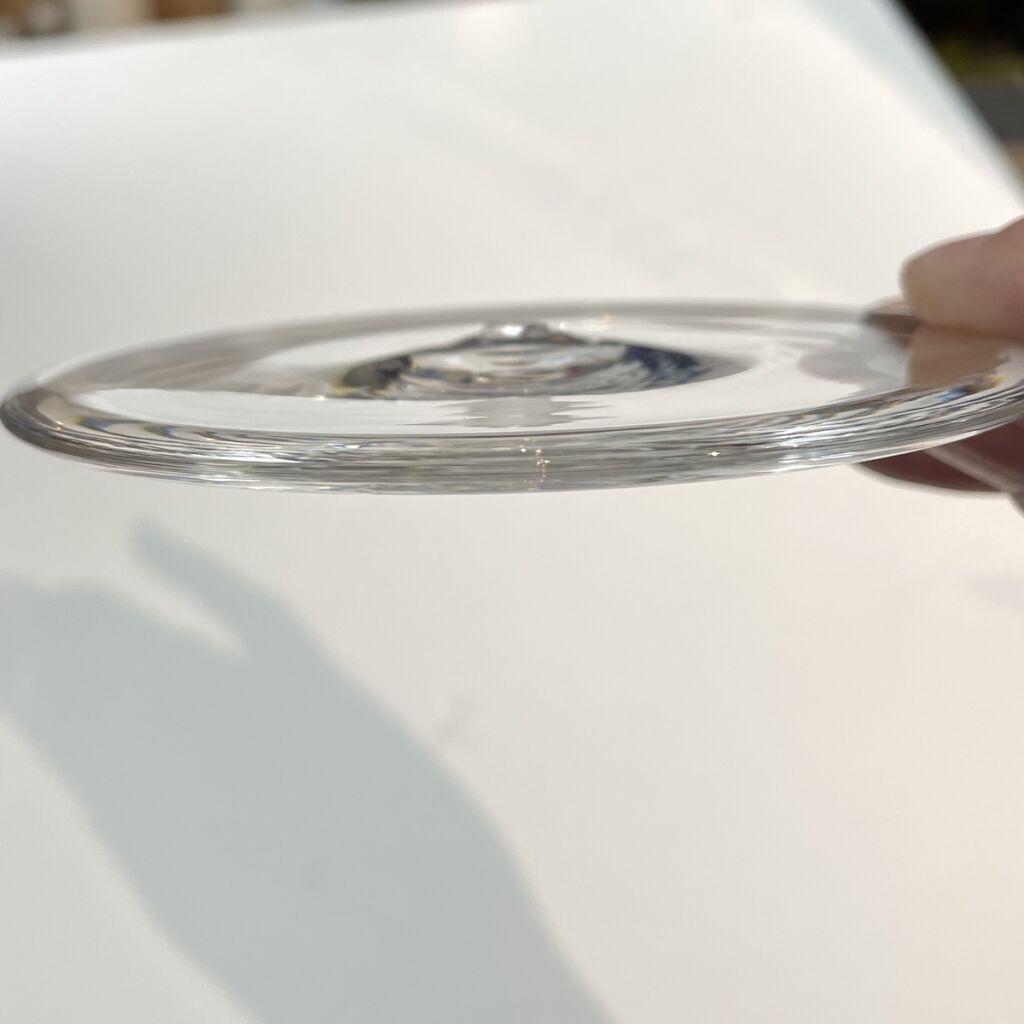 Handblown Glass Rondel 4″ (100mm) Clear – CCR100-01 | Glass House Store